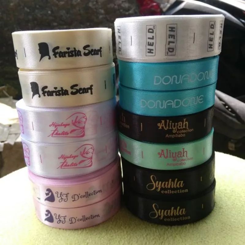 Hijab Satin Label/Satin Label/Baju Satin Label/Shirt Label/Fill (250 ...