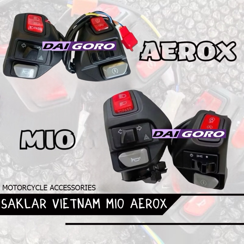 Switch Set Mio Aerox Left Right Vietnam Complete Engine Plus Hazard ...