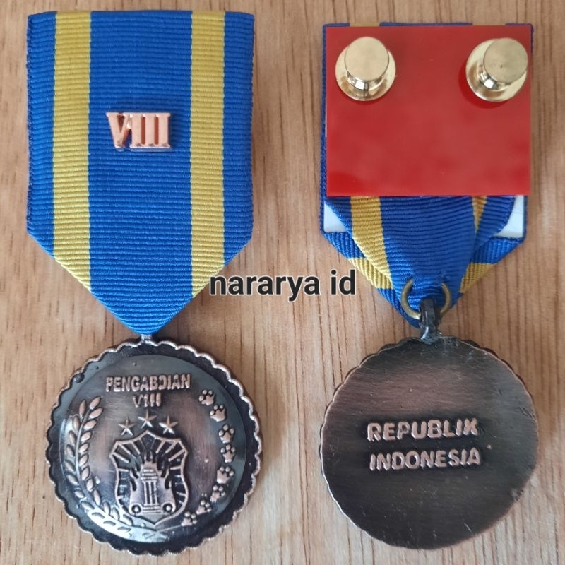 Satyalancana 8 Years of Service POLRI / PDU Police Medal Satya Badge of ...