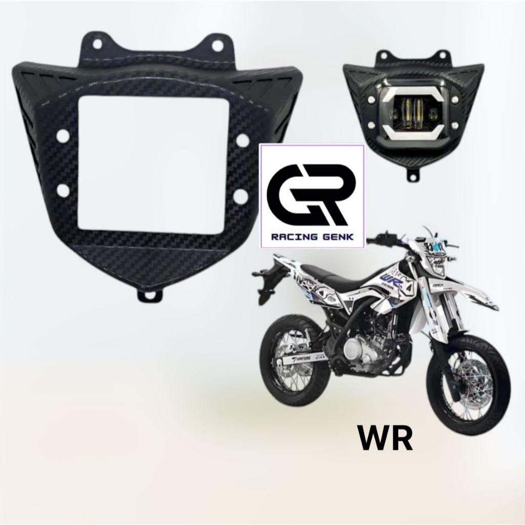 Rg3 (CARBON Version) CRF KLX WR Lamp COVER Front TRAIL WR155 HEADLAMP ...