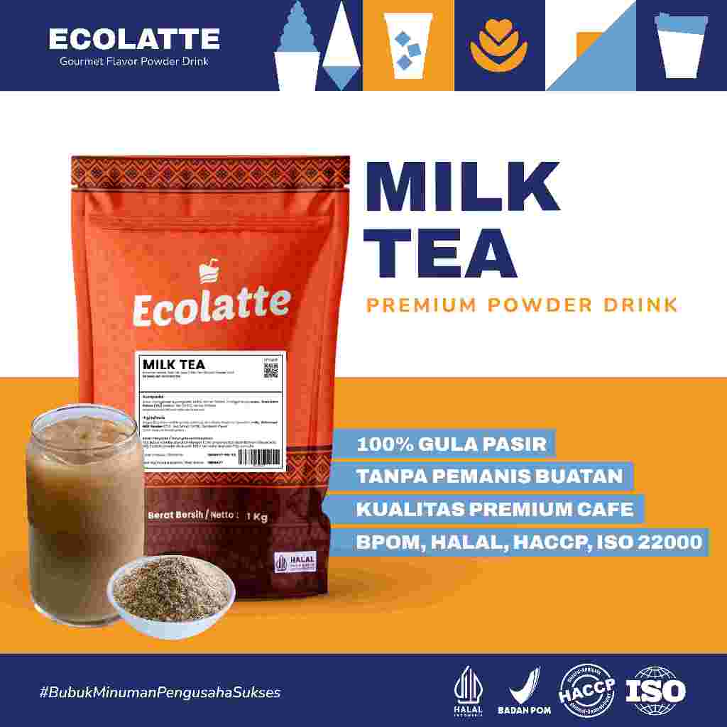 Ecolatte MILK TEA DRINK POWDER 1 KG PREMIUM POWDER DRINK Milktea Flavor ...