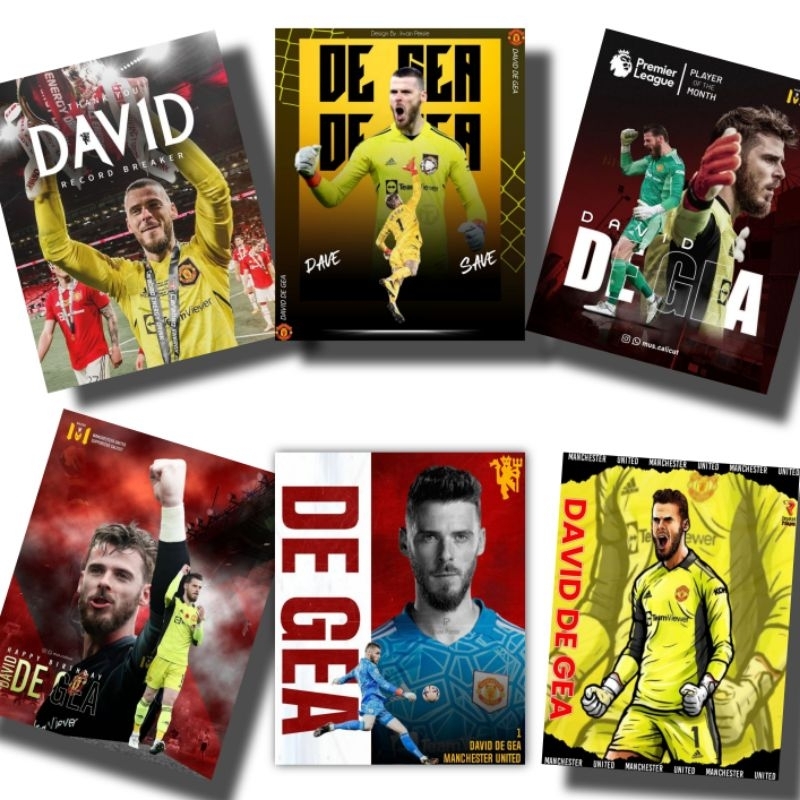 David De Gea Wall Poster Size A3+ Height 48cm Width 32cm. | Shopee ...