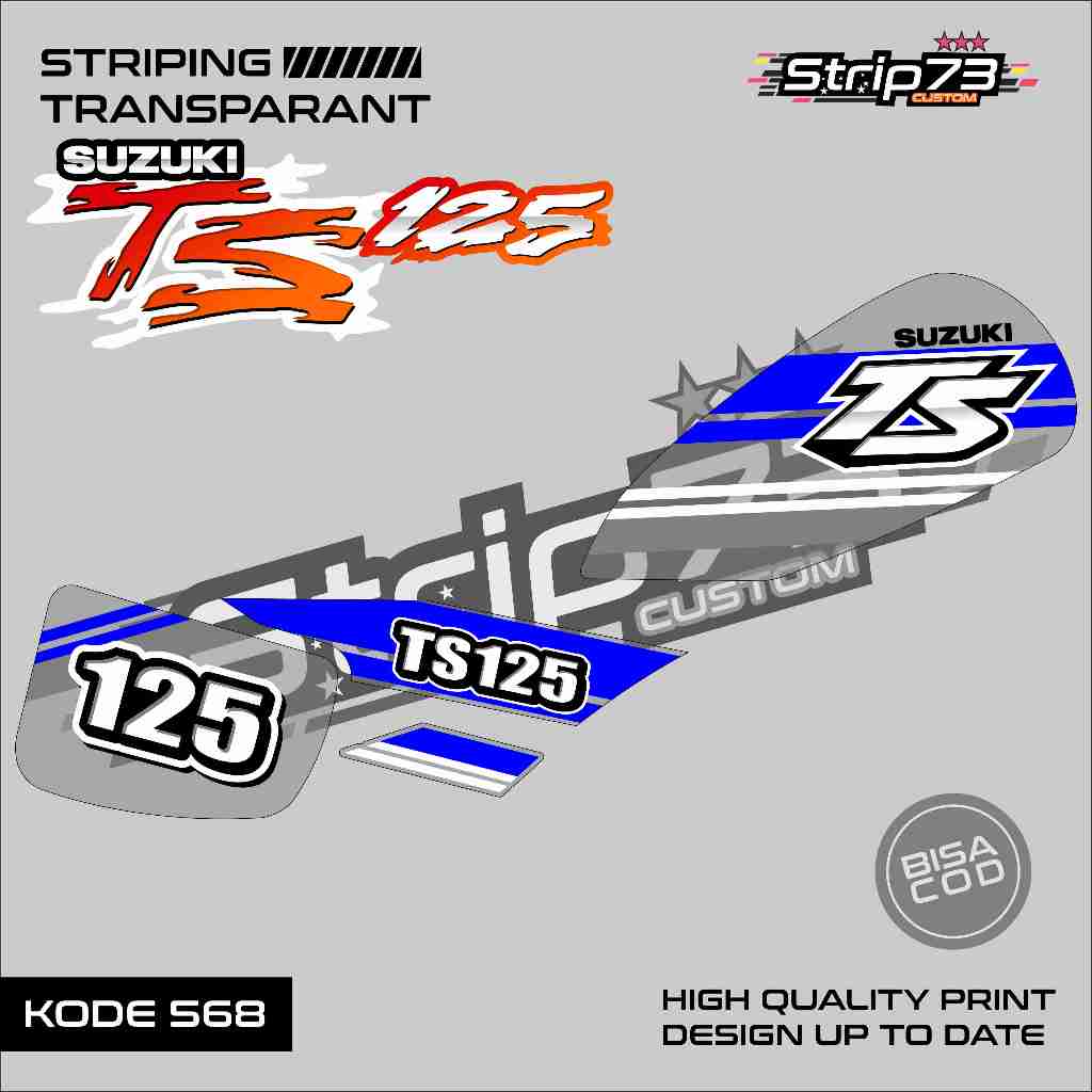 568 TRANSPARENT STRIPING SUZUKI TS 125 - TRANSPARENT STRIPING SUZUKI TS ...