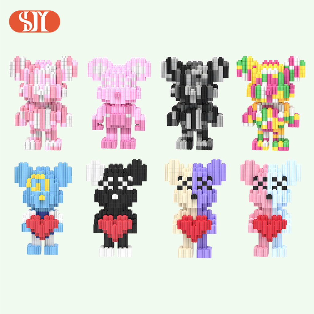 Nano Blocks Bricks Animation Characters Violent Bear Mini 3D Model Toy ...