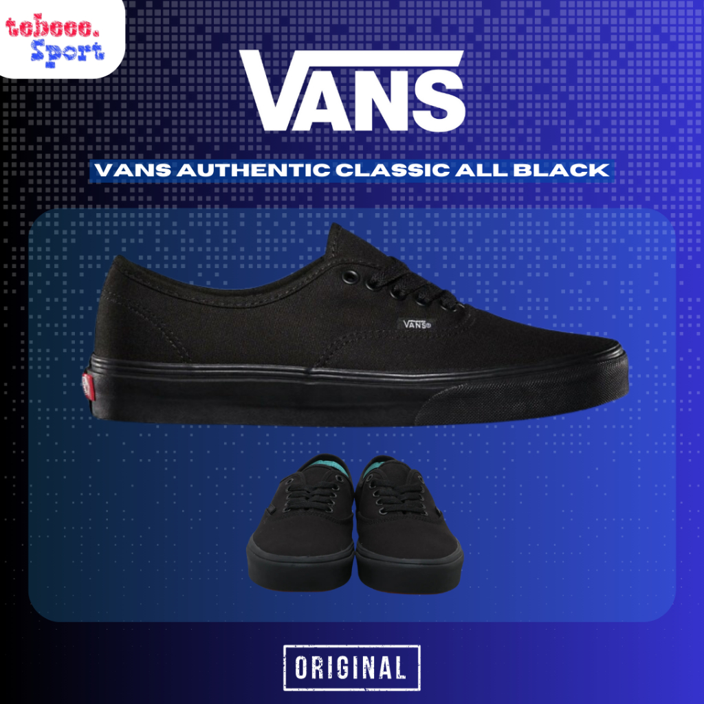 Vans Authentic Classic All Black (Original) | Shopee Philippines
