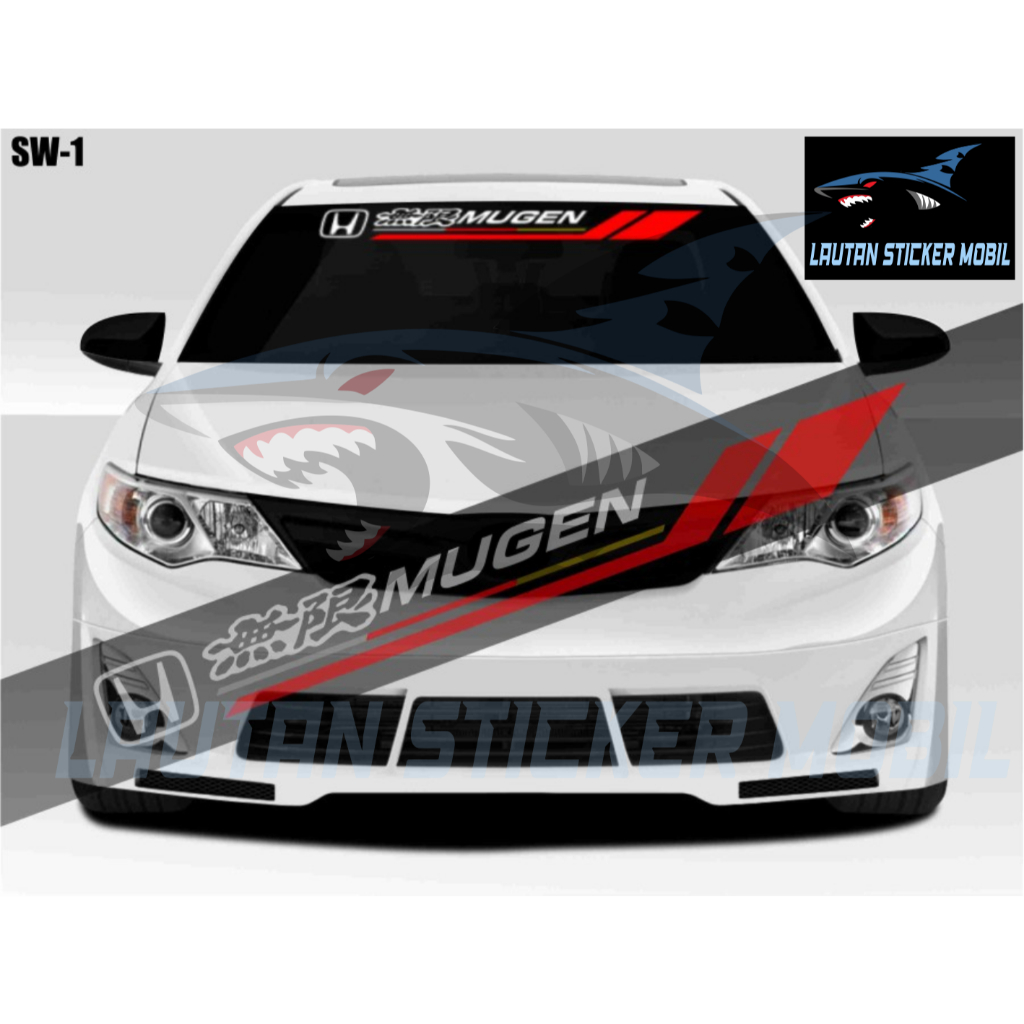 Honda mugen logo car windshield sticker cutting for all types of honda ...