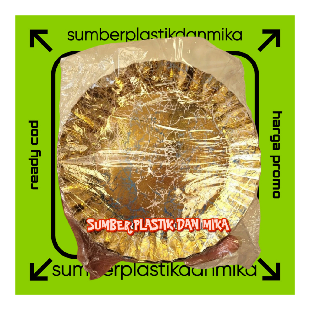 [1 Pack 10pcs] Small Gold Plate Paper Plate Cake Plate Birthday Cake ...