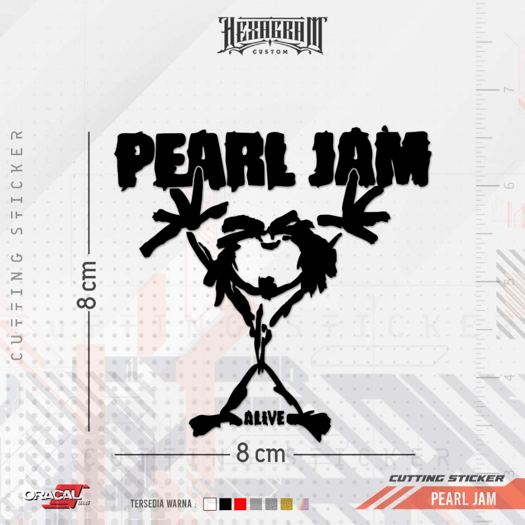 Cutting Sticker Pearl Jam Alive | Sticker Cutting Pearl Jam Alive ...