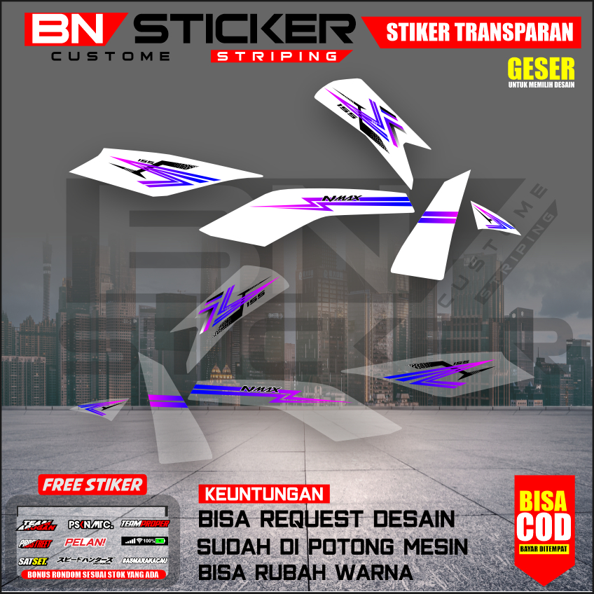 Variations of decal sticker stripping nmax 155 new turbo old ...