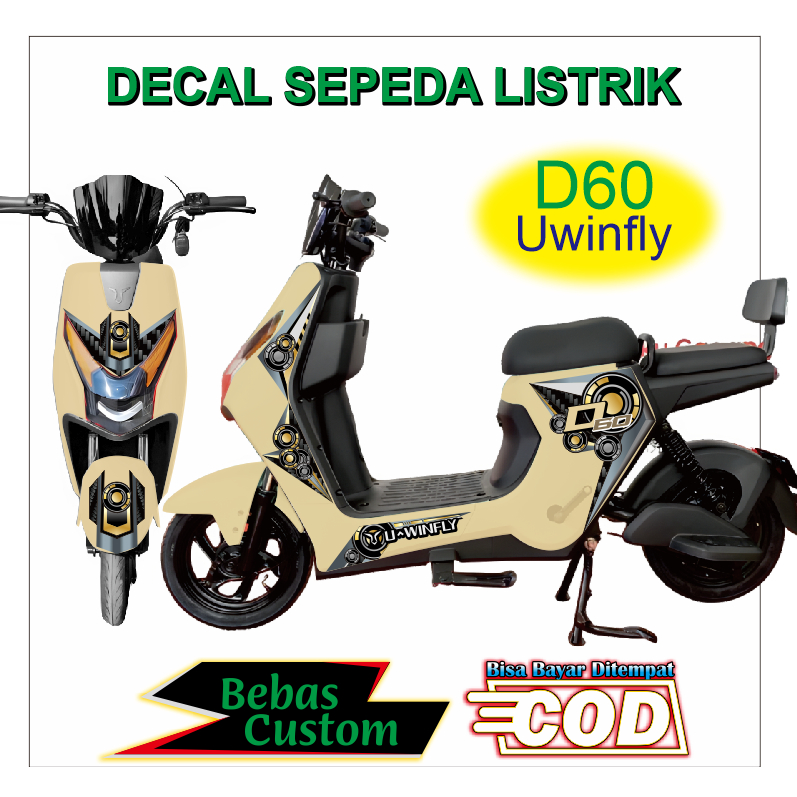 Uwinfly D60 Electric Bike STRIPING DECAL STICKER Brand of Ofero Genio Pacific Viar Exotic Saige ...