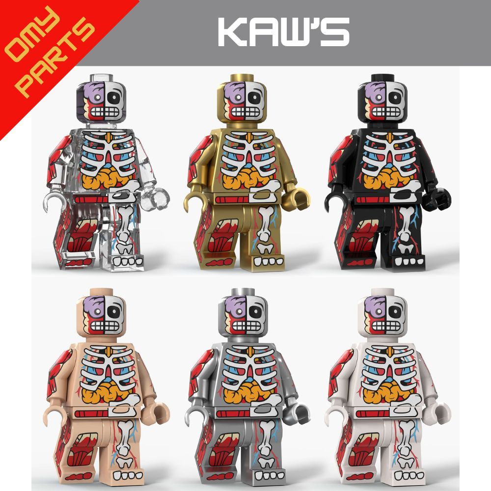 Lego action figure kaws Skull Block Toy | Shopee Philippines