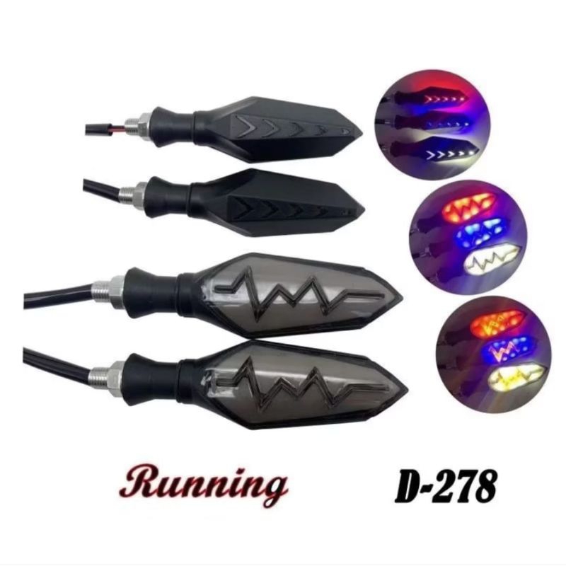 Motorcycle LED Running Lights Lightning Arrow Universal Motorcycle ...