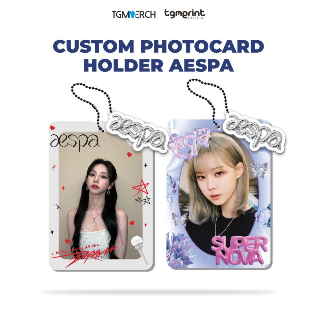 Tgm MERCH - Aespa Holder Acrylic Photocard | K-pop Korean Idol PC Case ...