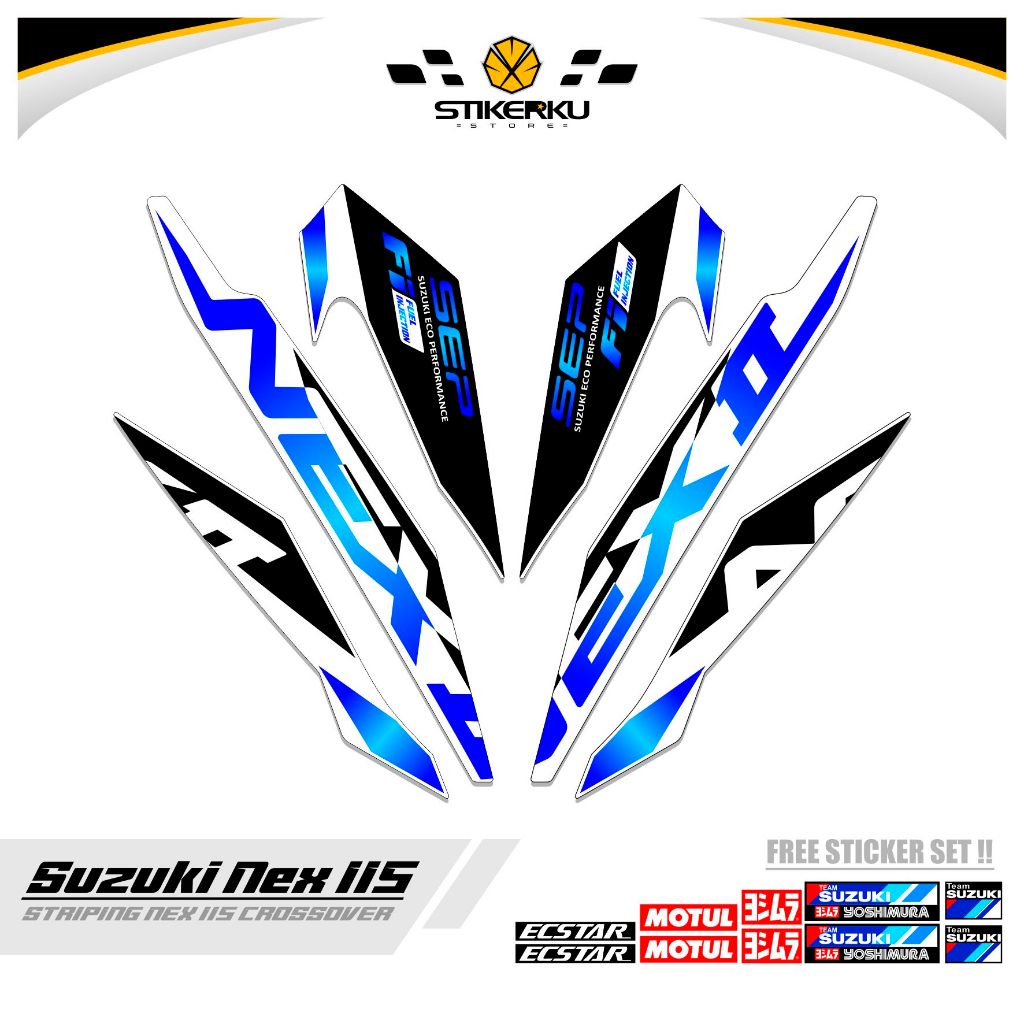 STICKER SUZUKI NEX 115 / MTF 15 / STRIPING NEX 2 / SETIKER NEX ...