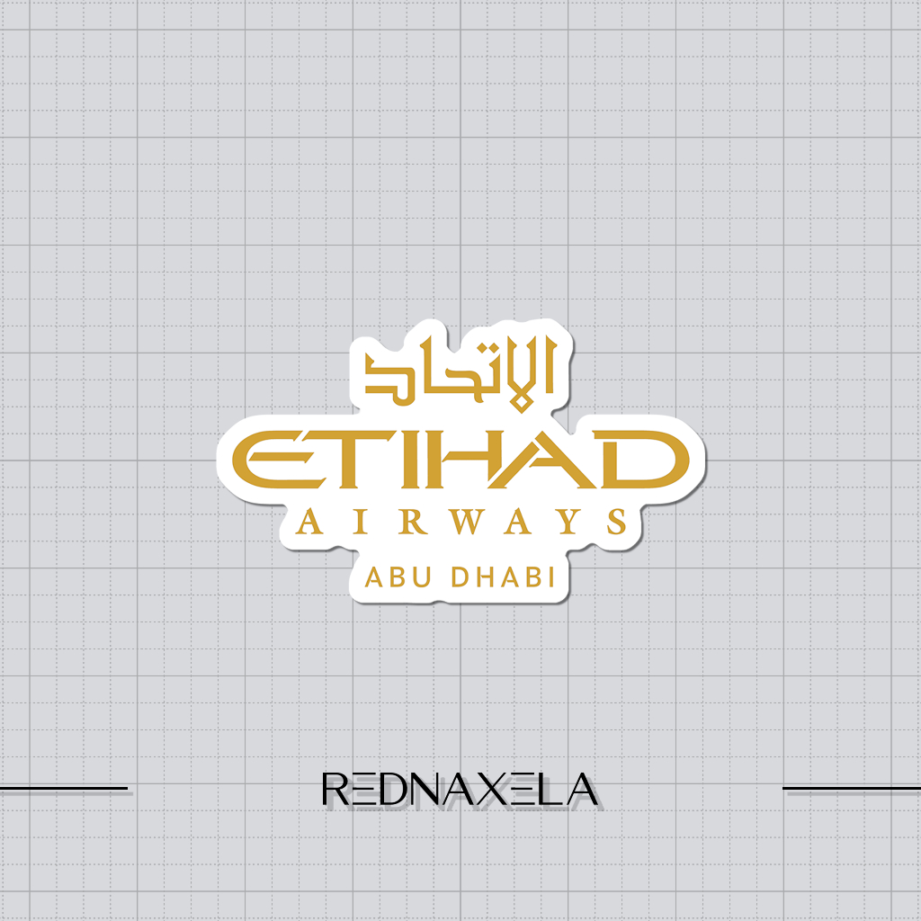 Vinyl Etihad Airways Sticker Outdoor Luggage Sticker Waterproof Sticker ...