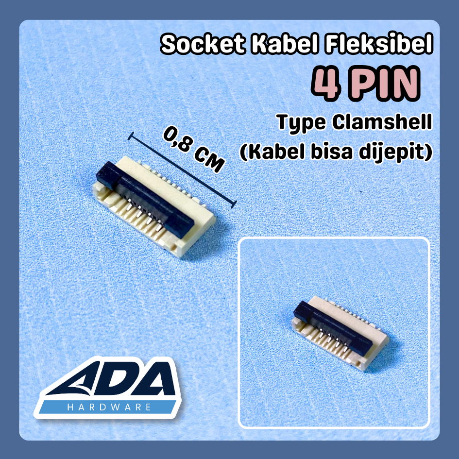 4-pin Flexible Cable Socket Clamp Type Clamshell Pitch 1MM | Shopee ...