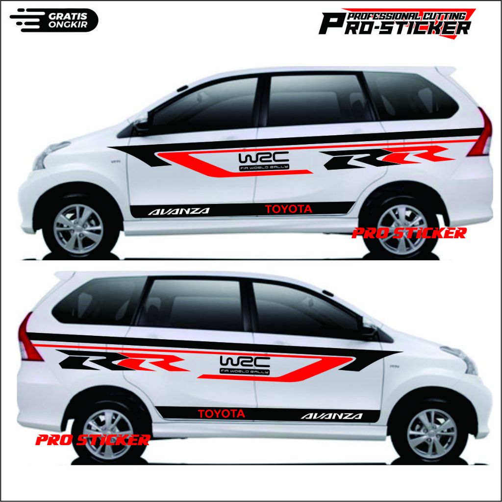 Cutting stickers for cool toyota avanza and racing car variations ...