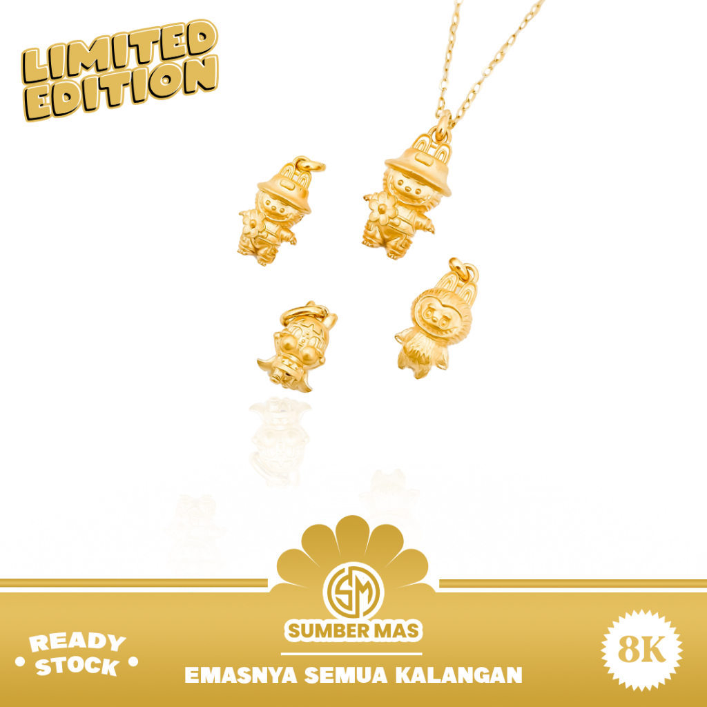 Labubu GOLD FASHION LIMITED EDITION 8K PENDANT - SUMBER MAS | Shopee ...