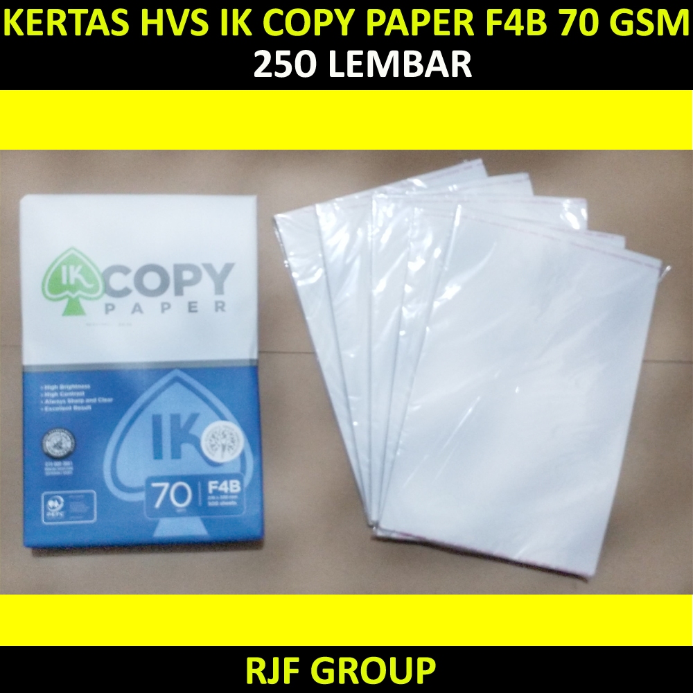 Ik COPY PAPER F4B 70 GSM 250 Sheets | Shopee Philippines