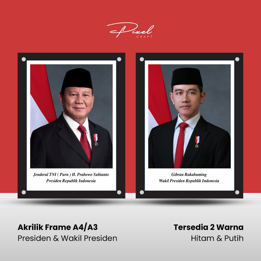 Acrylic Frame/Photo Frame of the President & Vice President A3/A4 ...