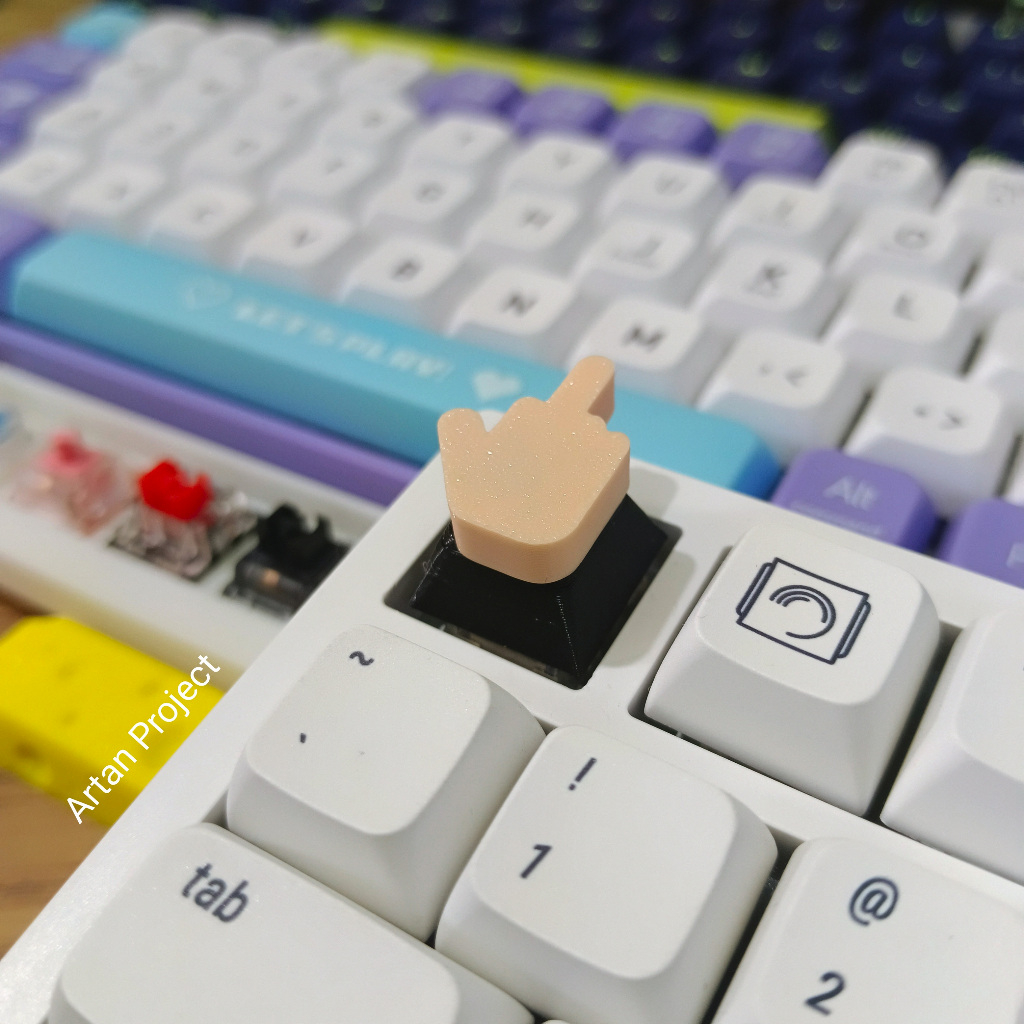 Middle finger keycaps artisan mechanical keyboard | Shopee Philippines
