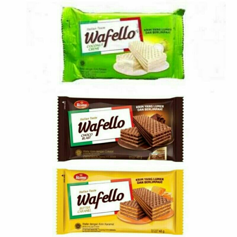 Wafelo WAFELLO WAFER CHOCO BLAST 21 GRAM BUTTER CARAMEL COCONUT 17gr 20 ...