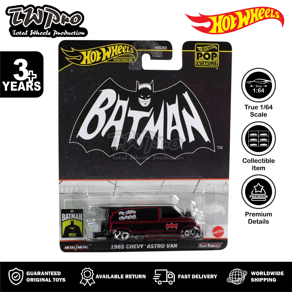 Hot Wheels 2024 Premum - 1985 Chevy Astro Van Batman - Pop Culture E ...