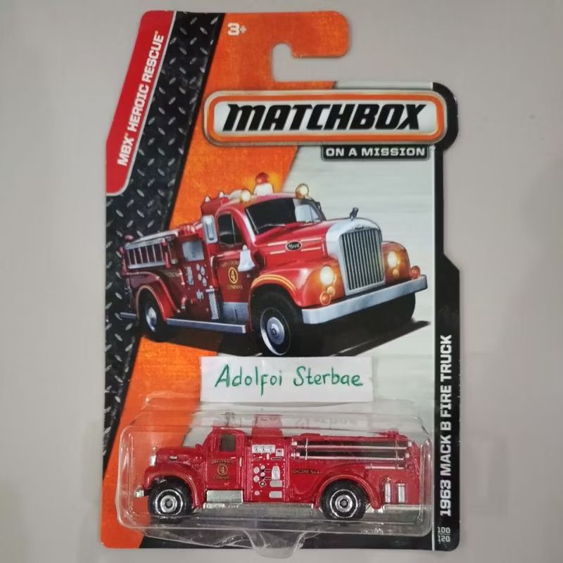 Matchbox 1963 mack b fire truck mbx heroic rescue on a mission ...