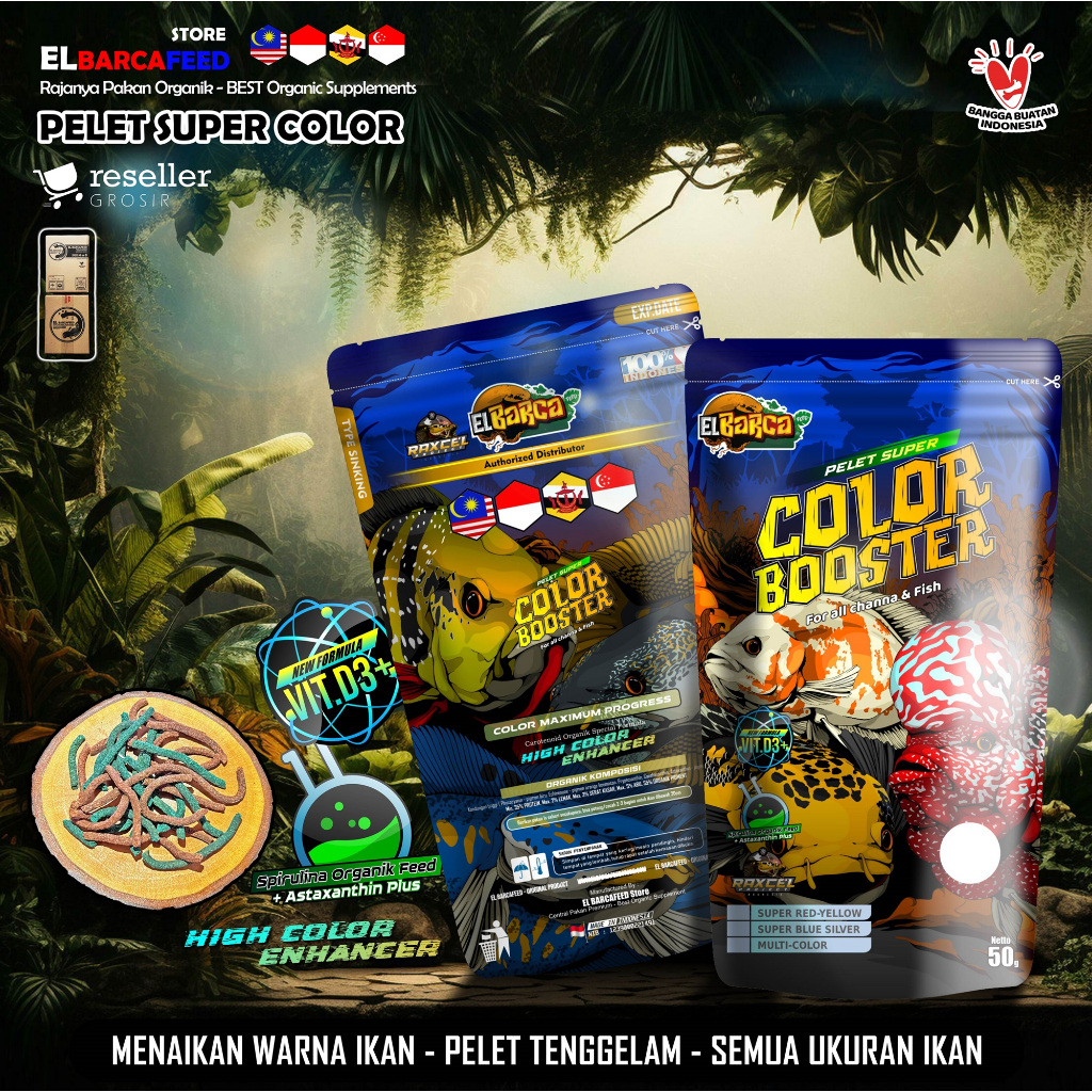 Color PELLETS Shrimp x Crab RED BLUE BOOSTER Optimize the COLOR of ...