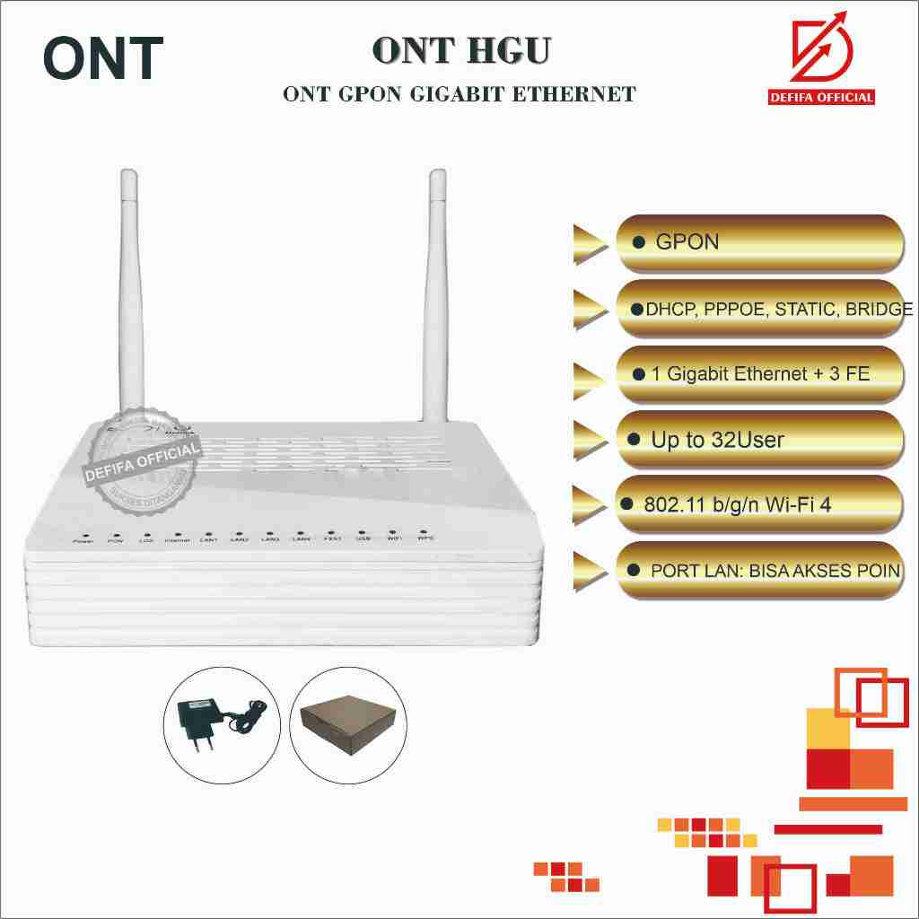 Wireless Fiber Optic Modem Wifi Router GPON HGU ONT ONU | Shopee ...
