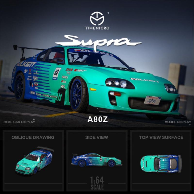 TIME MICRO 1/64 TOYOTA SUPRA A80Z FALKEN | Shopee Philippines