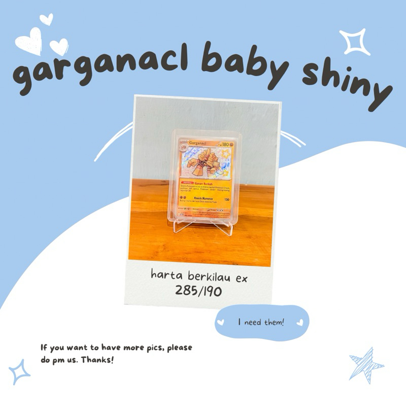 Garganacl Baby Shiny S SV4A 285/190 Pokemon TCG Indonesia | Shopee Philippines