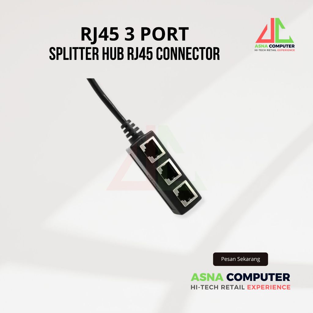Rj45 LAN Cable Splitter Hub 3 Ports RJ Connector 45 UTP FTP CAT5 CAT 6 ...