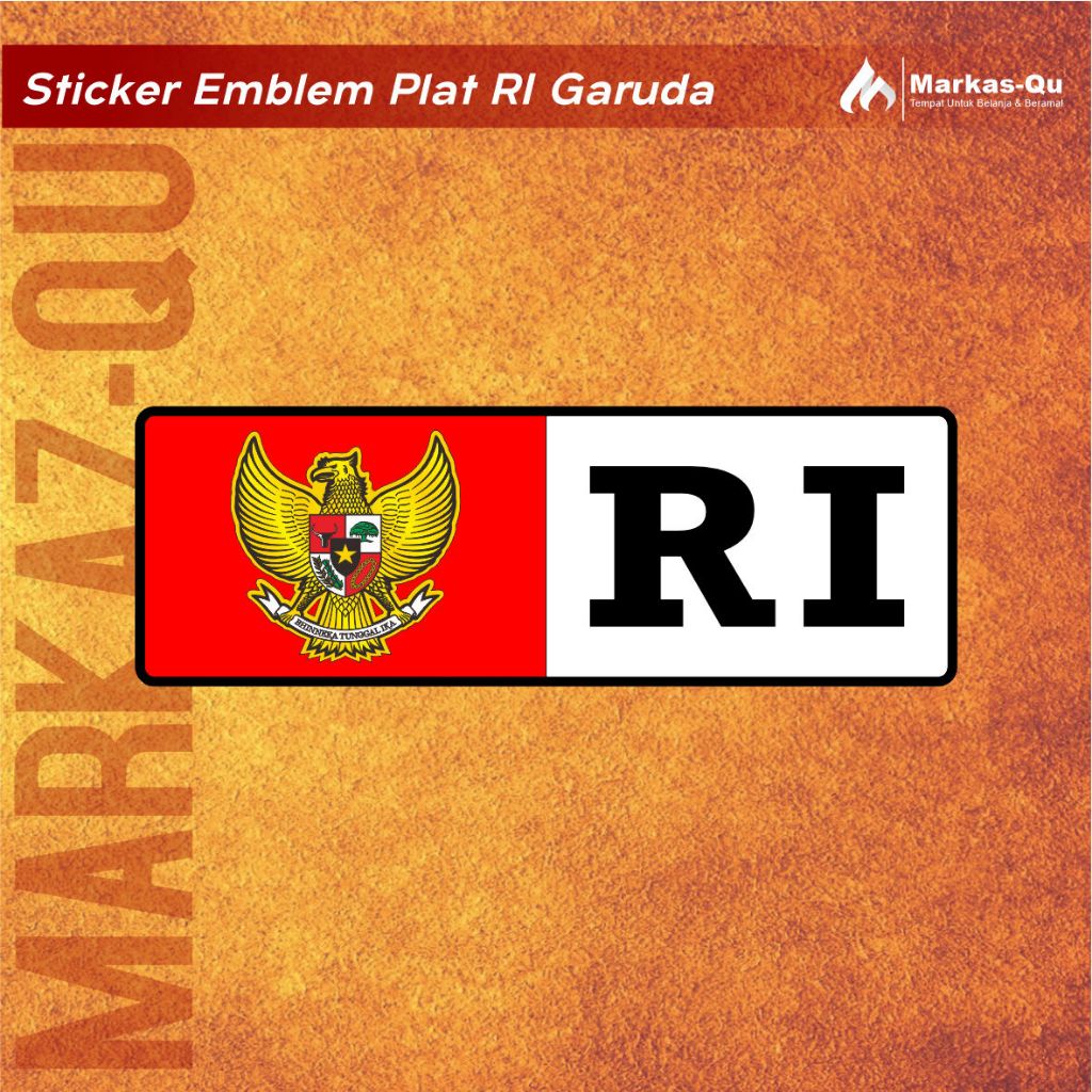 Ri Garuda Pancasila Embossed Plate Emblem Sticker | Shopee Philippines