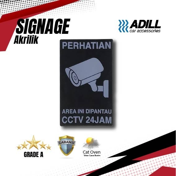 Acrylic Sign Board This Area is Monitored with CCTV 24 Hours | Shopee ...