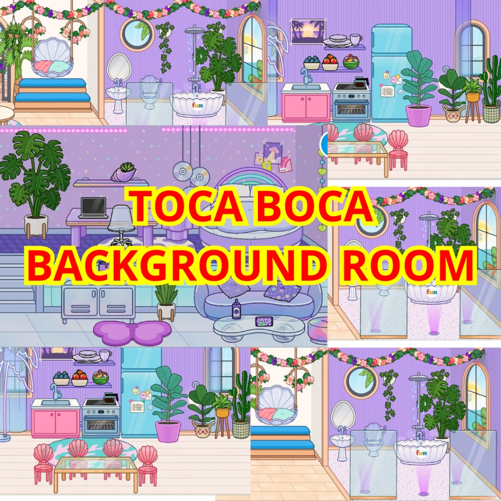 Toca Boca Background Purple Room Paper Doll Paper Doll | Shopee Philippines