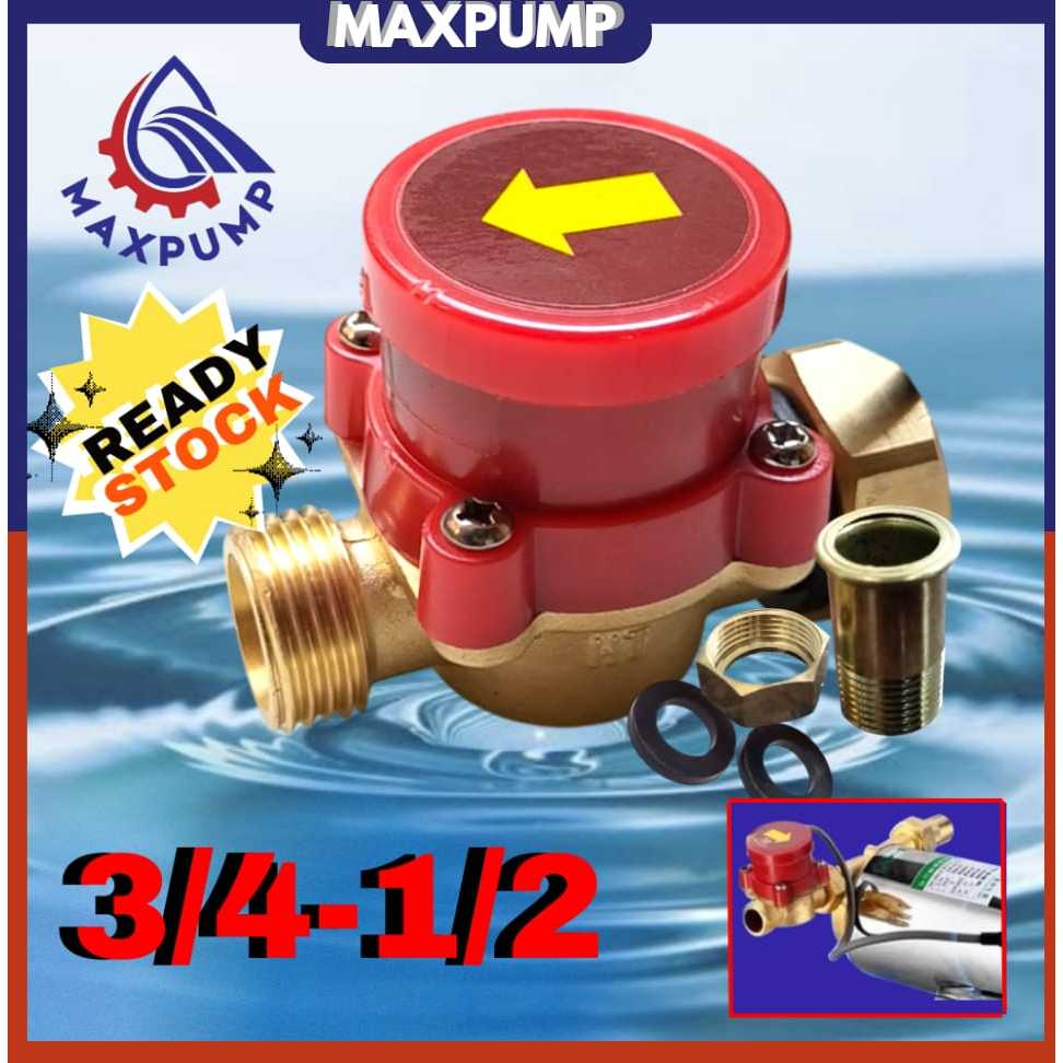 Maxpump Flow Switch 3/4 - 1/2 Automatic Switch Water Pump Booster Flow ...