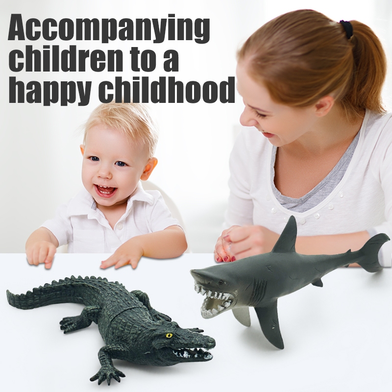 Educational TOYS ANIMAL MINIATURE RUBBER SEA SURO CROCODILE LOGO ...