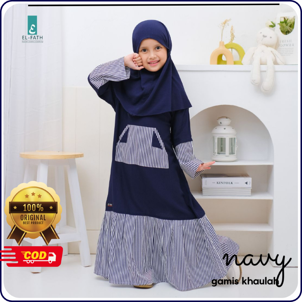 Khaula Children's Gamis (6 Color Variants) | Shopee Philippines