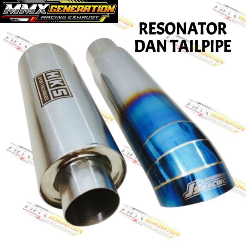 RACING CAR EXHAUST PACKAGE RESONATOR AND TAILPIPE SQUID SUITABLE FOR ...