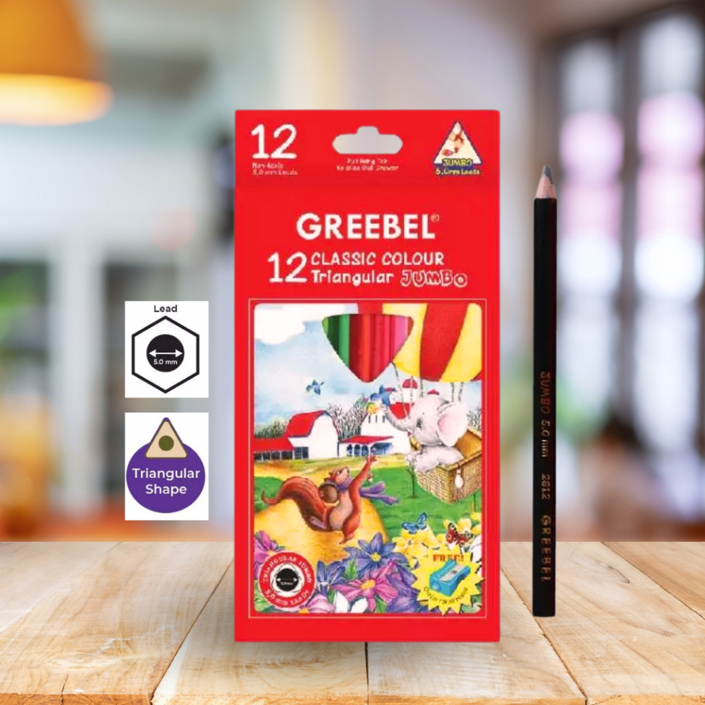 Greebel12 Colored Pencils Color pencil Jumbo Triangular Classic (2812 ...