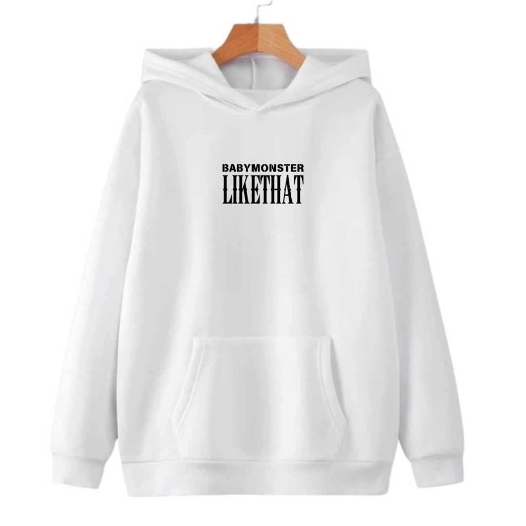 PUTIH Like THAT babymonster Hoodie cold shirt baby monster white hudi ...