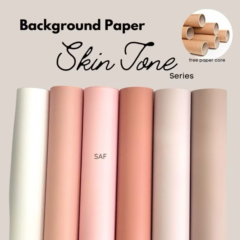 Skintone Series Background Paper, 6 Color Bundle Package - Plain ...