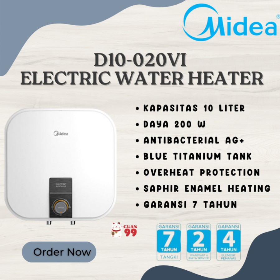 MIDEA 10 LITER WATER HEATER D10-020V1 / D10 020V1 FULL WHITE ORIGINAL ...
