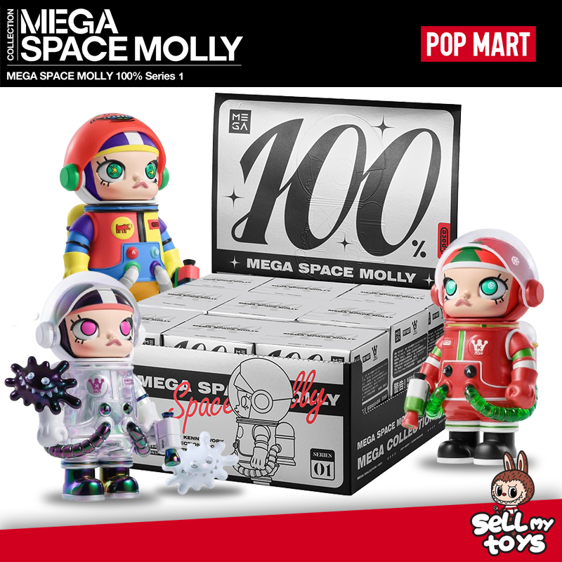 Pop MART MEGA COLLECTION 100% SPACE MOLLY Series 1 Blind Box Action ...