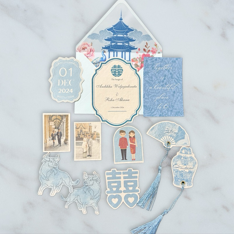 Sangjit / Wedding Keepsake Invitation Card Wedding Custom Personalized ...