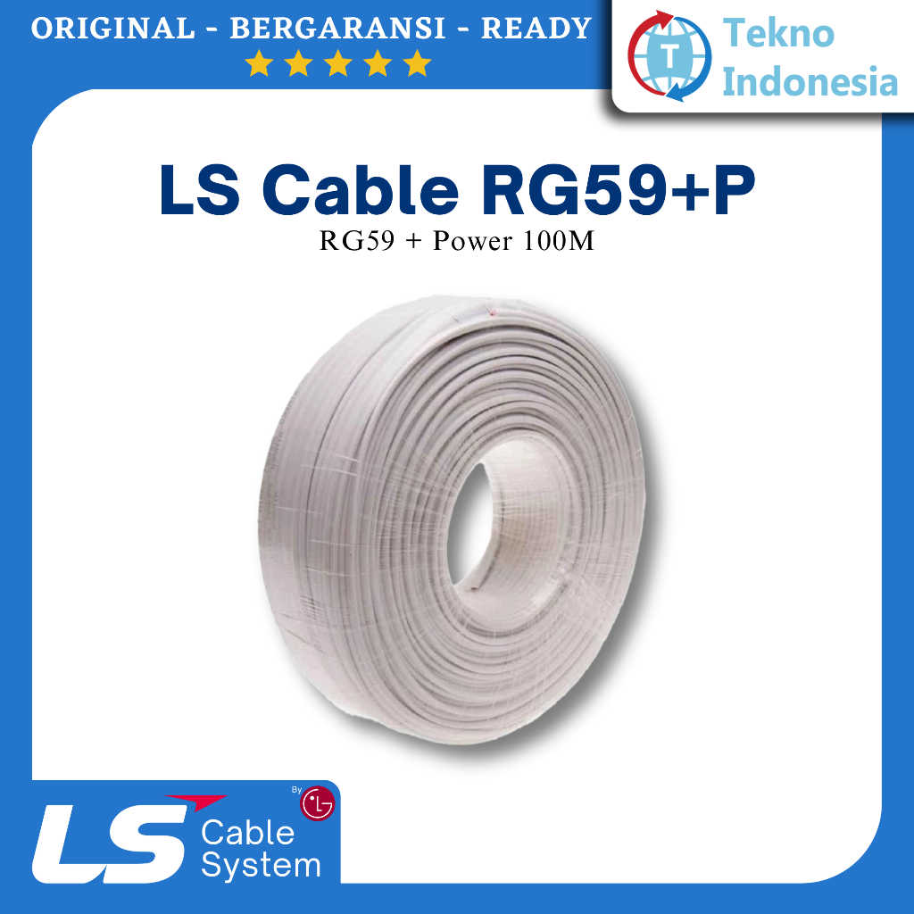 CCTV Cable LS RG59 + Power Secure Coaxial Cable 1 Roll 100m | Shopee ...