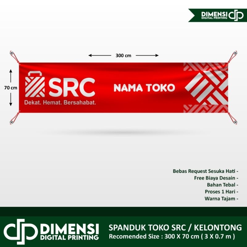Banner / BACKDROP / MMT / SRC SHOP BUSINESS BANNER / KELONTONG SRC ...