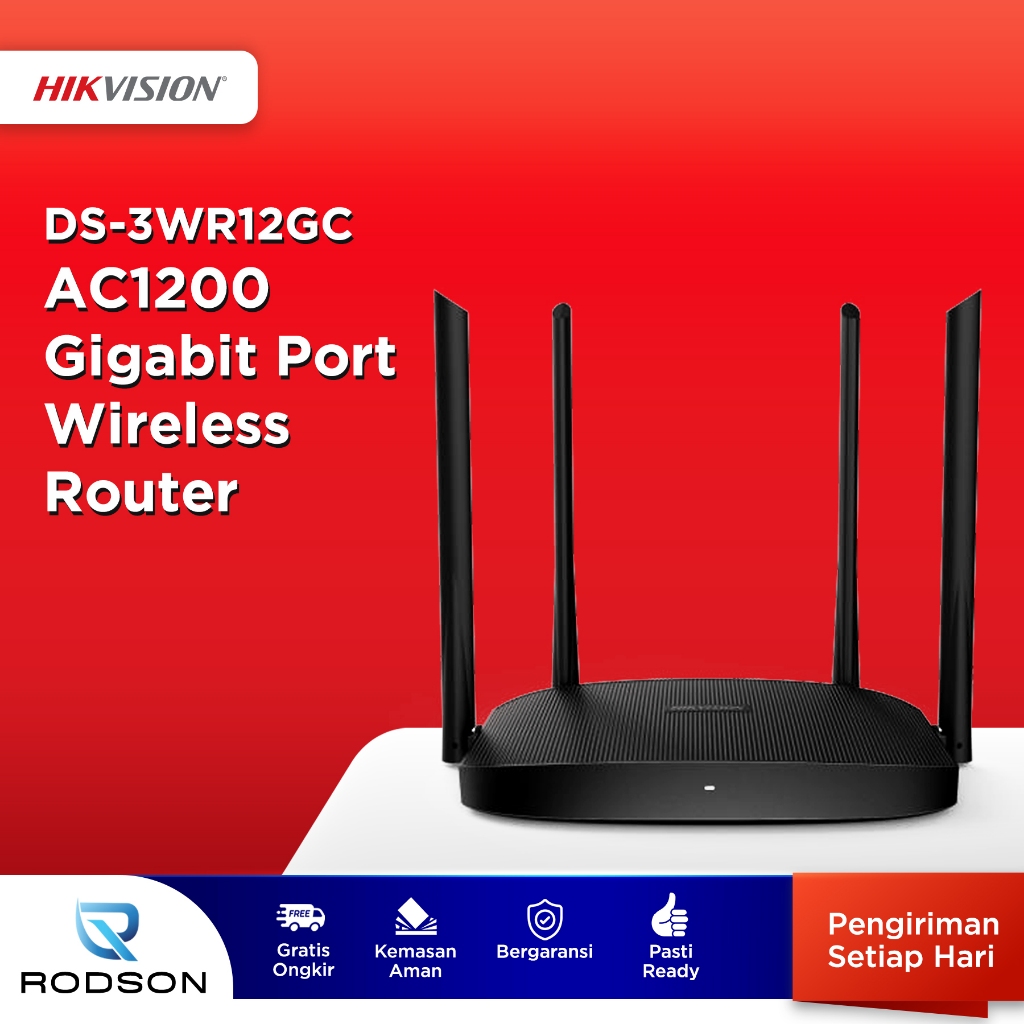 Hikvision DS-3WR12GC AC1200 Gigabit Wi-Fi Wireless Router 4 × 4 MU-MIMO ...
