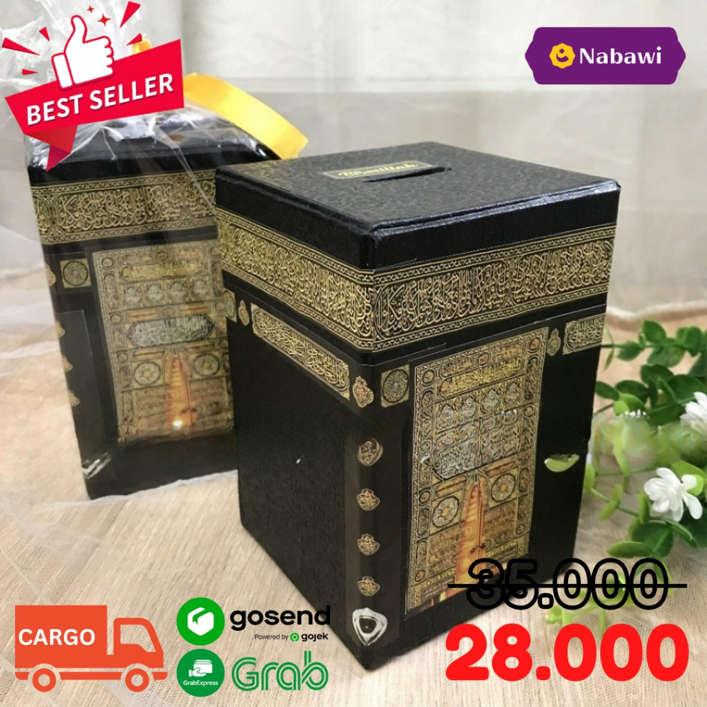 KAYU Kaaba Piggy Bank Kaaba Wooden Piggy Bank Key Piggy Bank Miniature ...